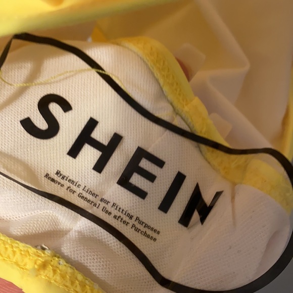Shein Swim Neon Yellow Bathing Suit With Low Back And Wrap Poshmark